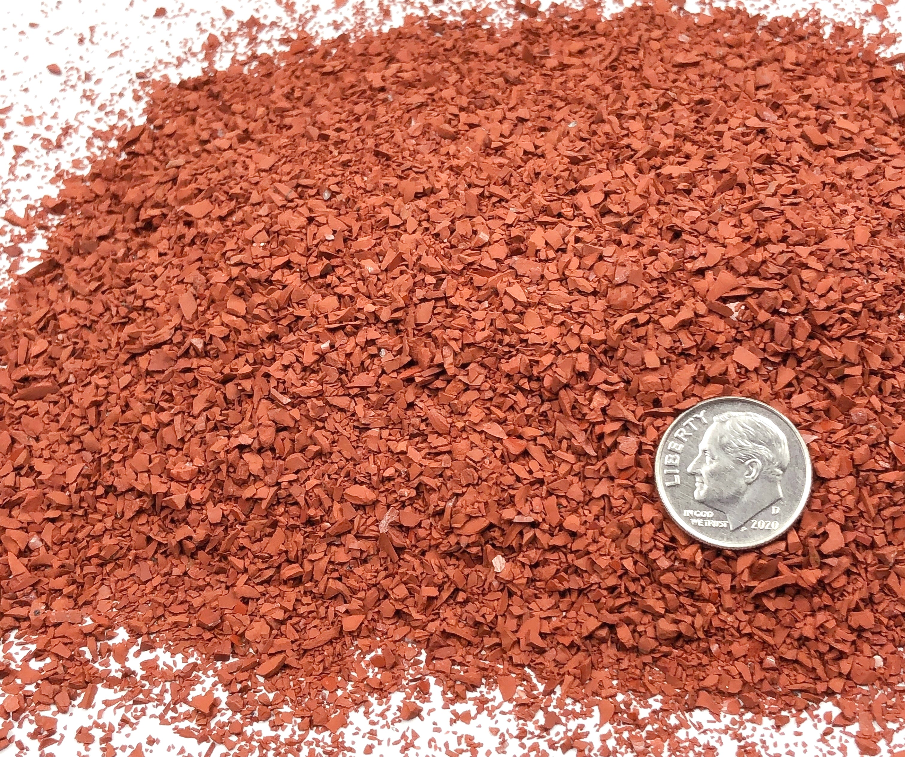 Crushed Red Jasper (Grade A) from South Africa, Medium Crush, Sand Siz ...