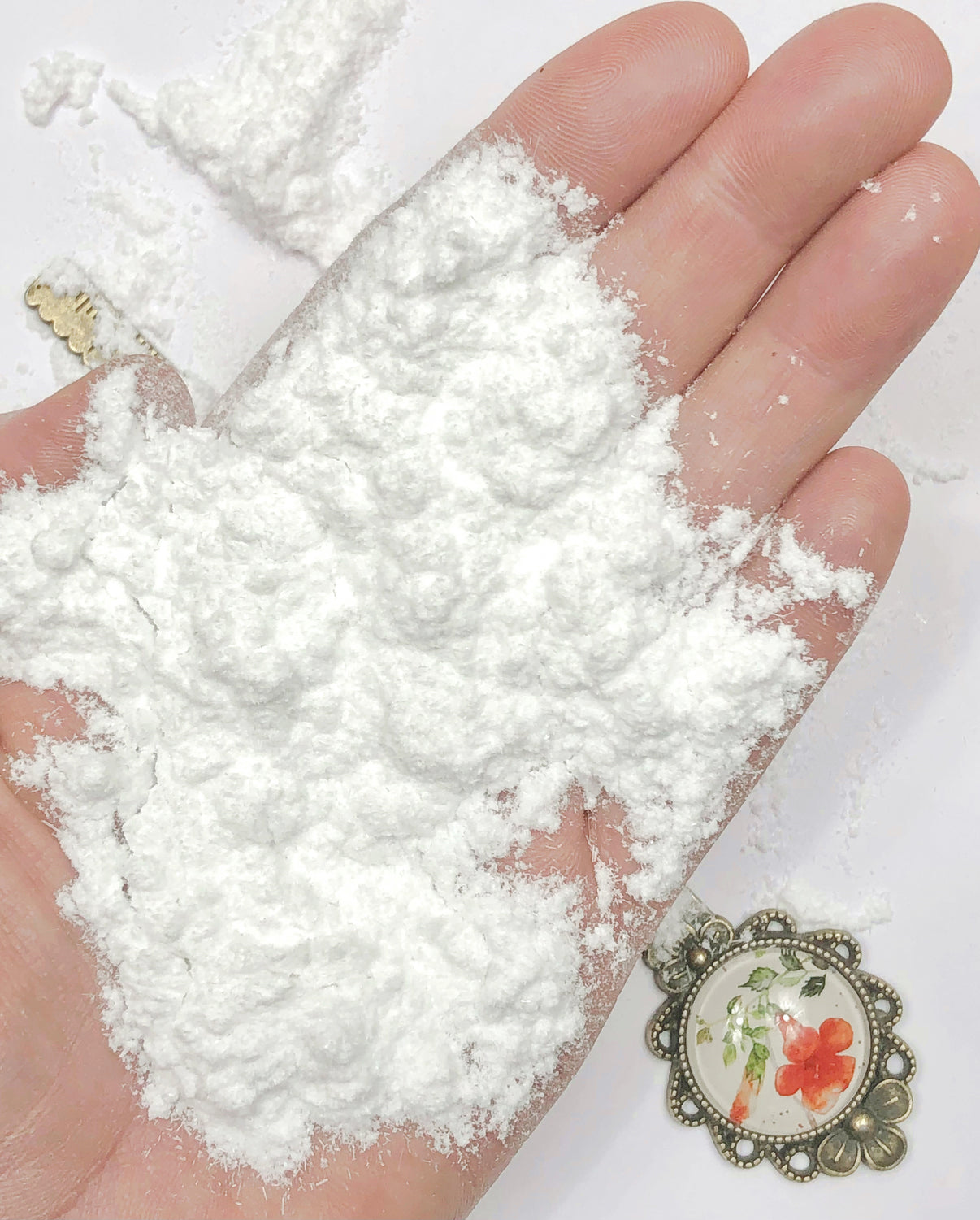 Crushed White Selenite (Gypsum) Powder from Morocco, Fine Crush